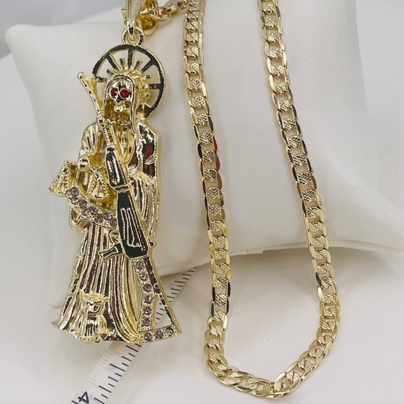 Gold-plated | Accessories | The Grim Reaper Gold Plated Chain Cuban ...